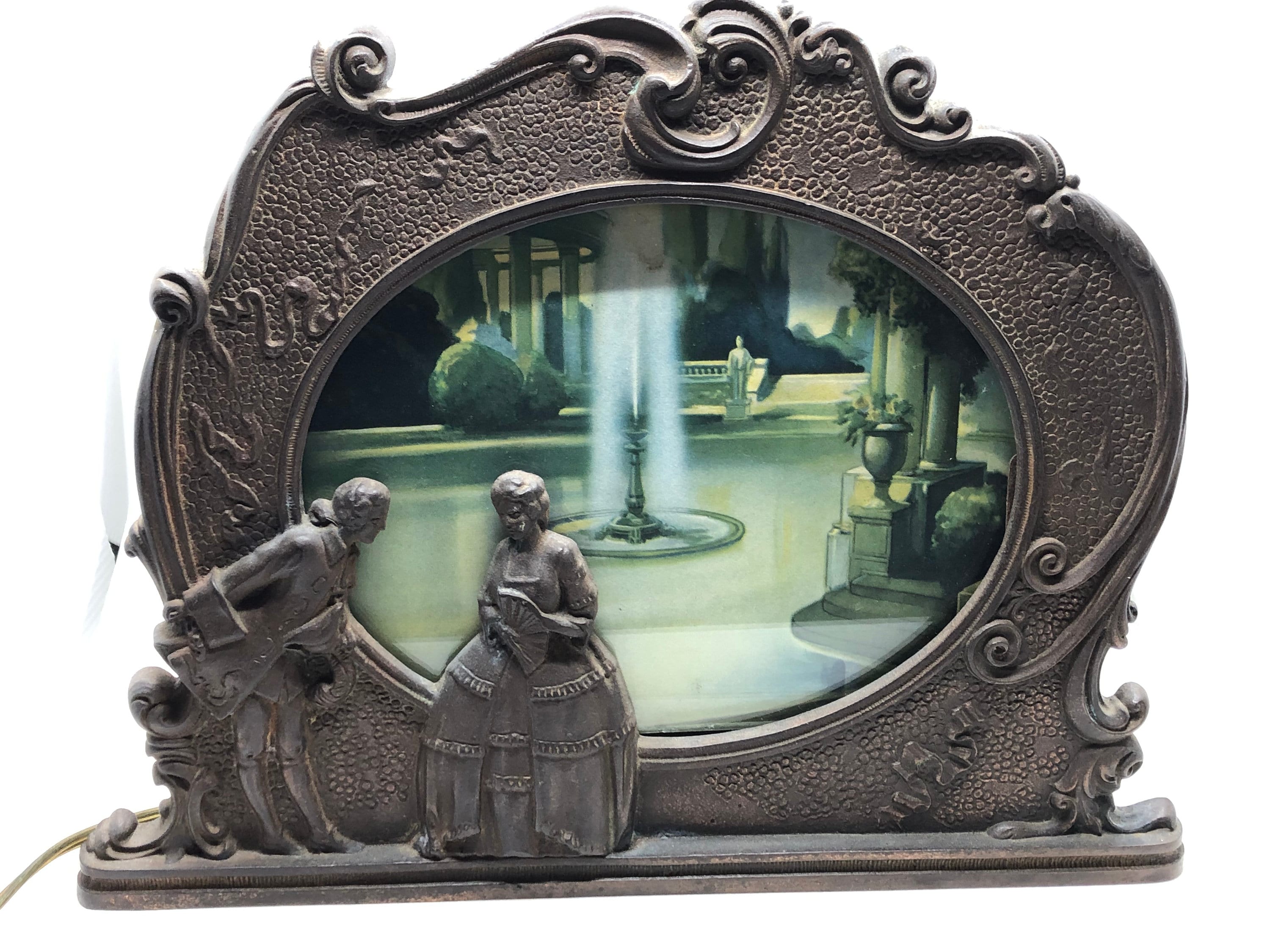 Antique 1930s Scene TV Lamp Fountain - Etsy