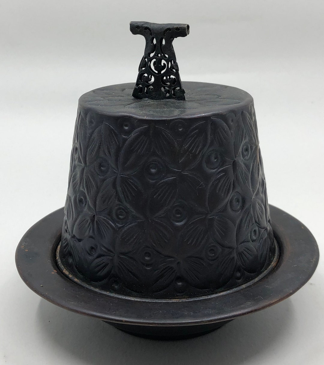 Vintage Turkish Copper Bowl With Fez Hat Shaped Lid - Etsy