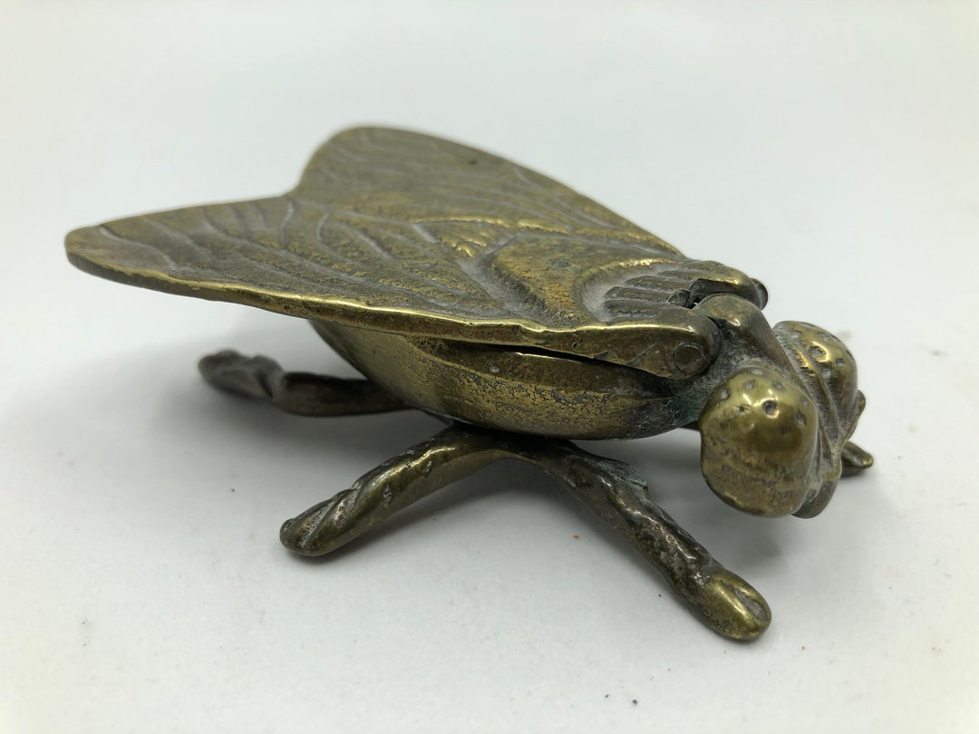 Vintage Brass Fly Ashtray/trinket Box - Etsy