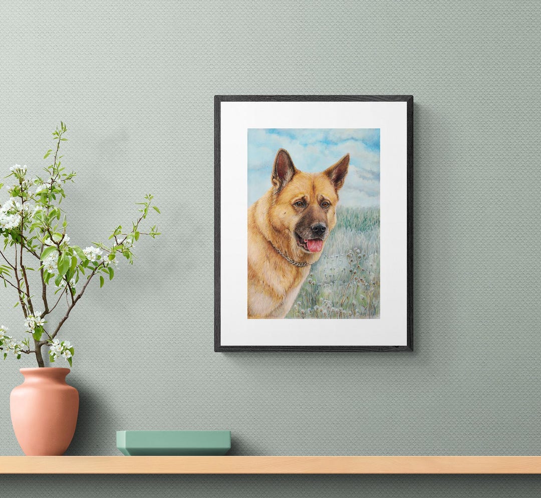 Personalized Pet Portrait, Coloring Pencil Drawing - Custom Animal ...