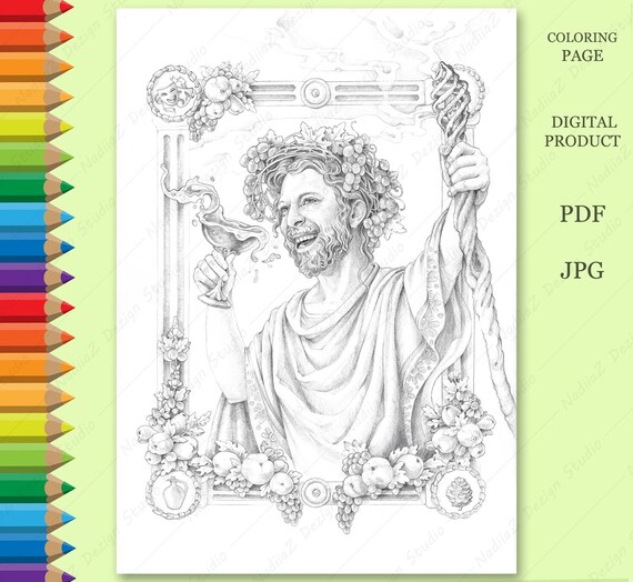Dionysus Coloring Pages
