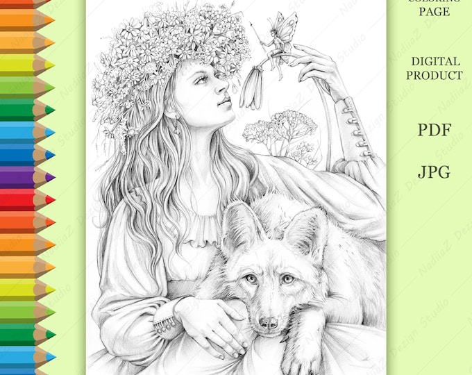 Wild Women of the Woods Coloring Book, Instant Download, Printable ...