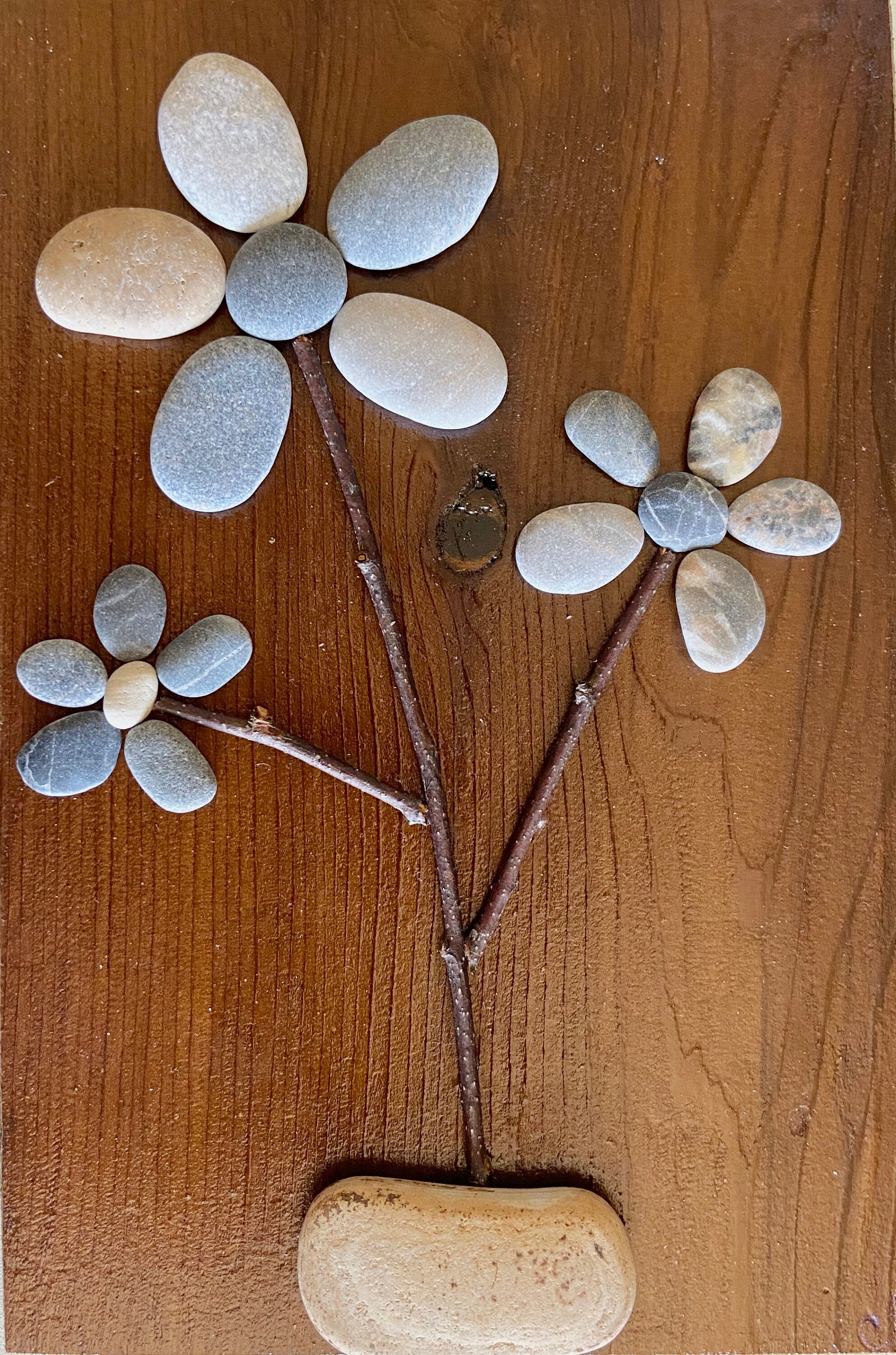 Pebble Art Flowers With Pebbles From Greece - Etsy
