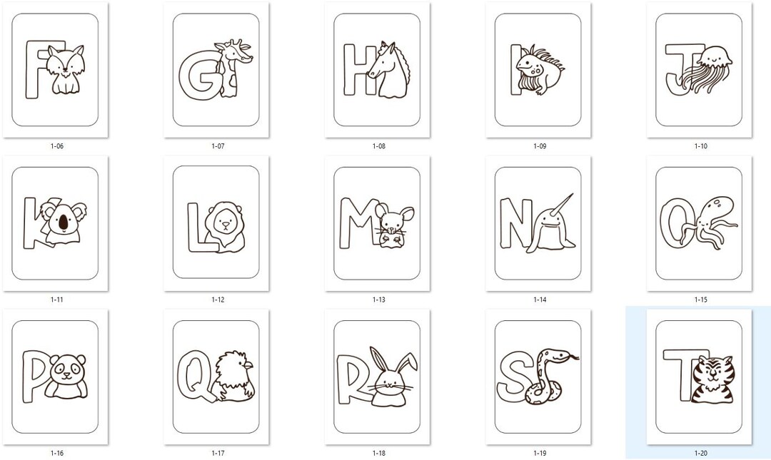 26 Coloring Alphabet Pages - Etsy