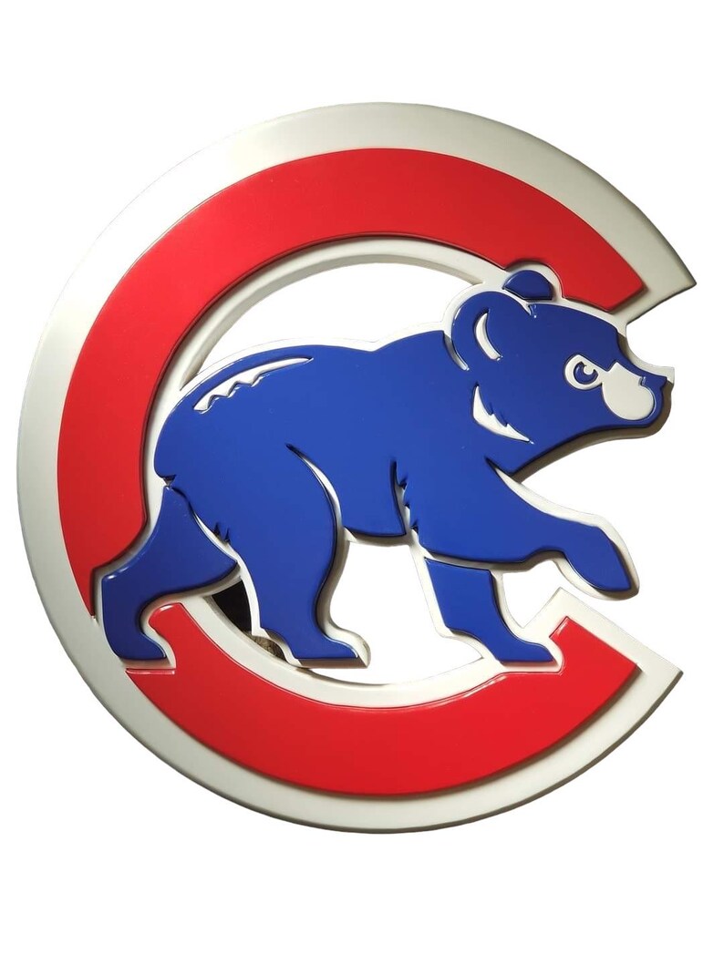 Handcrafted Wooden Cubs Logo Sign Beautifully Painted for a Unique ...