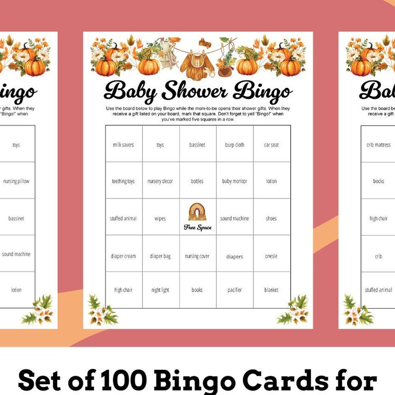 Baby Shower Bingo - Etsy