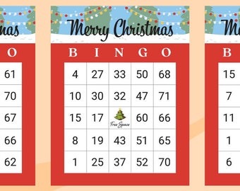 1200 Printable Bingo Cards 2 per Page Large Christmas Bingo - Etsy
