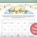Printable Sunshine Baby Shower Bingo Game | Pre-filled Shower Gift ...