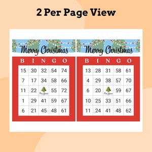 Printable Christmas Bingo Cards Set of 100 | Digital Download Bingo ...