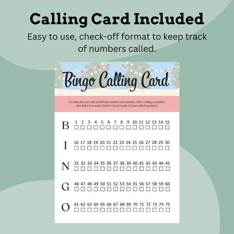 Printable Christmas Bingo Cards Set of 100 | Digital Download Bingo ...