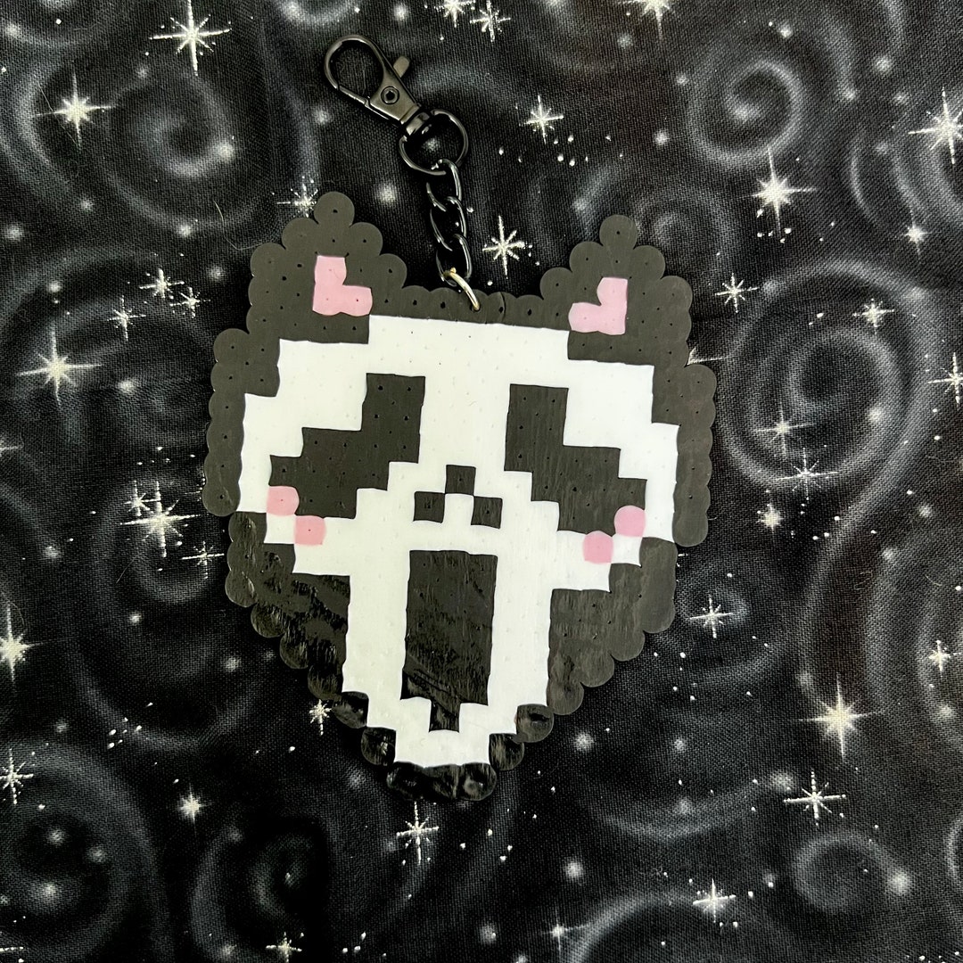Halloween Scream Ghost Face Perler Keychain Spooky Accessories - Etsy