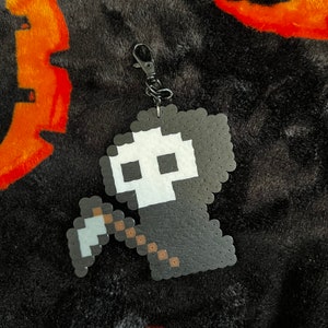 Halloween Spooky Grim Reaper Perler Keychain Accessories Bag Charm - Etsy