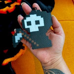 Halloween Spooky Grim Reaper Perler Keychain Accessories Bag Charm - Etsy