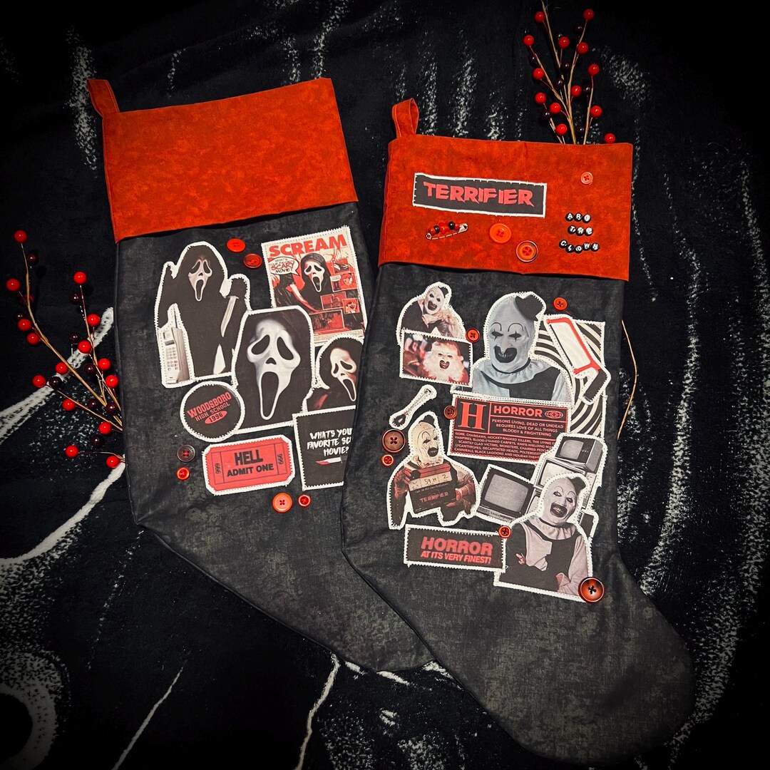 Creepmas Christmas Horror Stockings Terrifier Ghost Face Spooky Holiday ...
