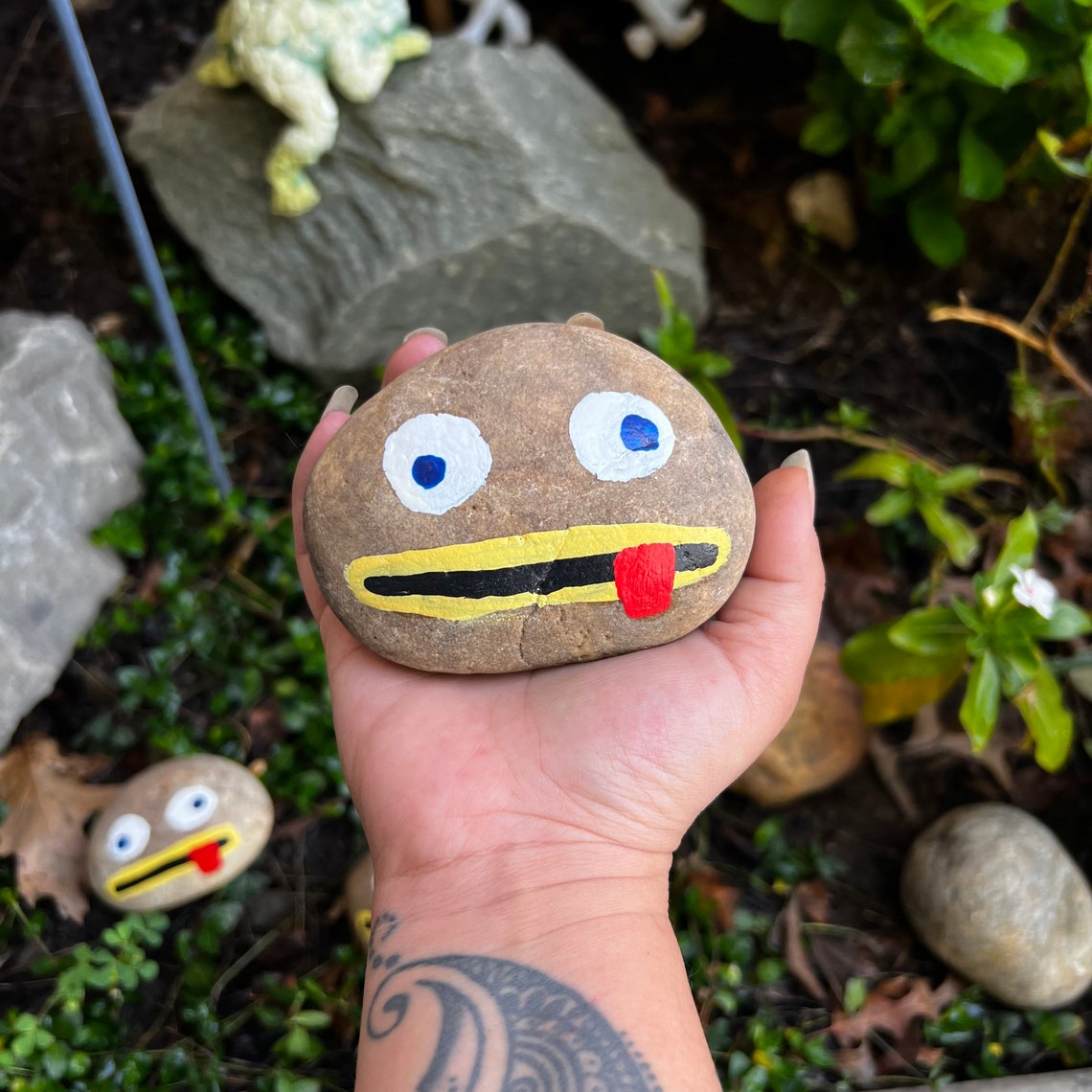 Rock Fact Garden Rock Decor Paperweight Otgw Inspired Painted Rock - Etsy