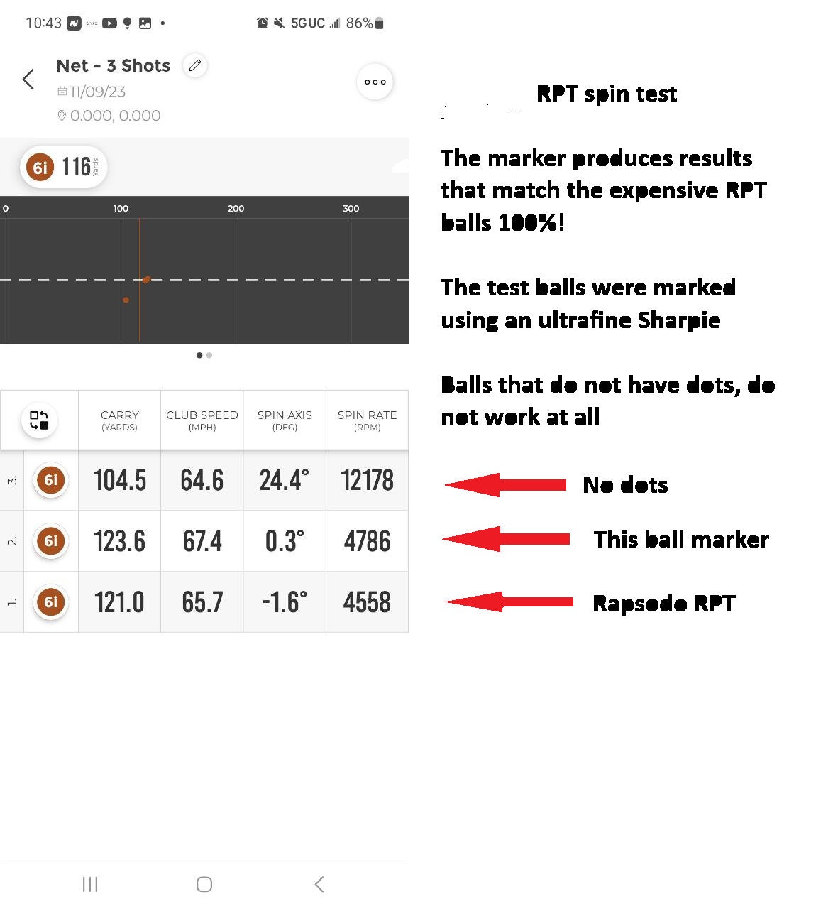 Golf Ball Dot Marker for Rapsodo Mlm2pro. Includes Free Marking Pen ...