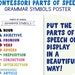 Parts of Speech Montessori Grammar Symbols Poster | Language Chart ...