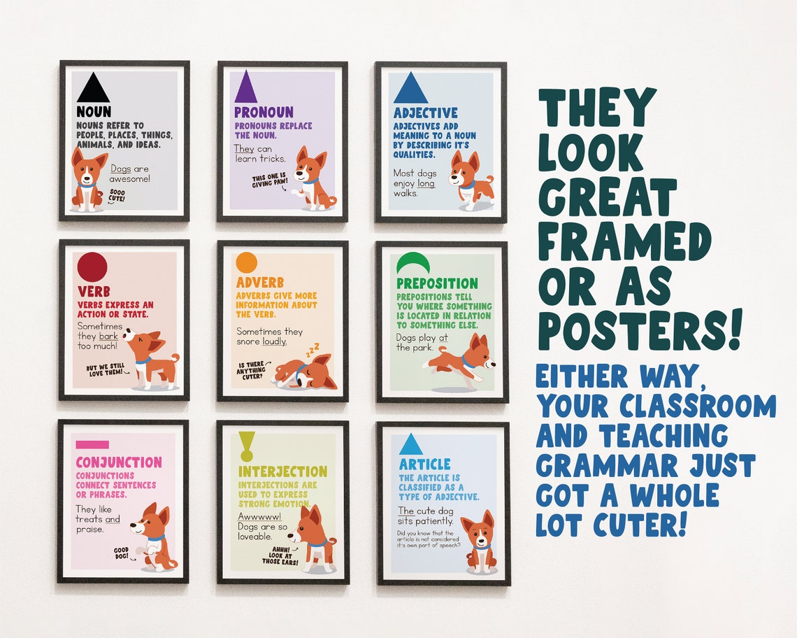 Montessori Parts of Speech Posters With Grammar Symbols 10 Printable ...