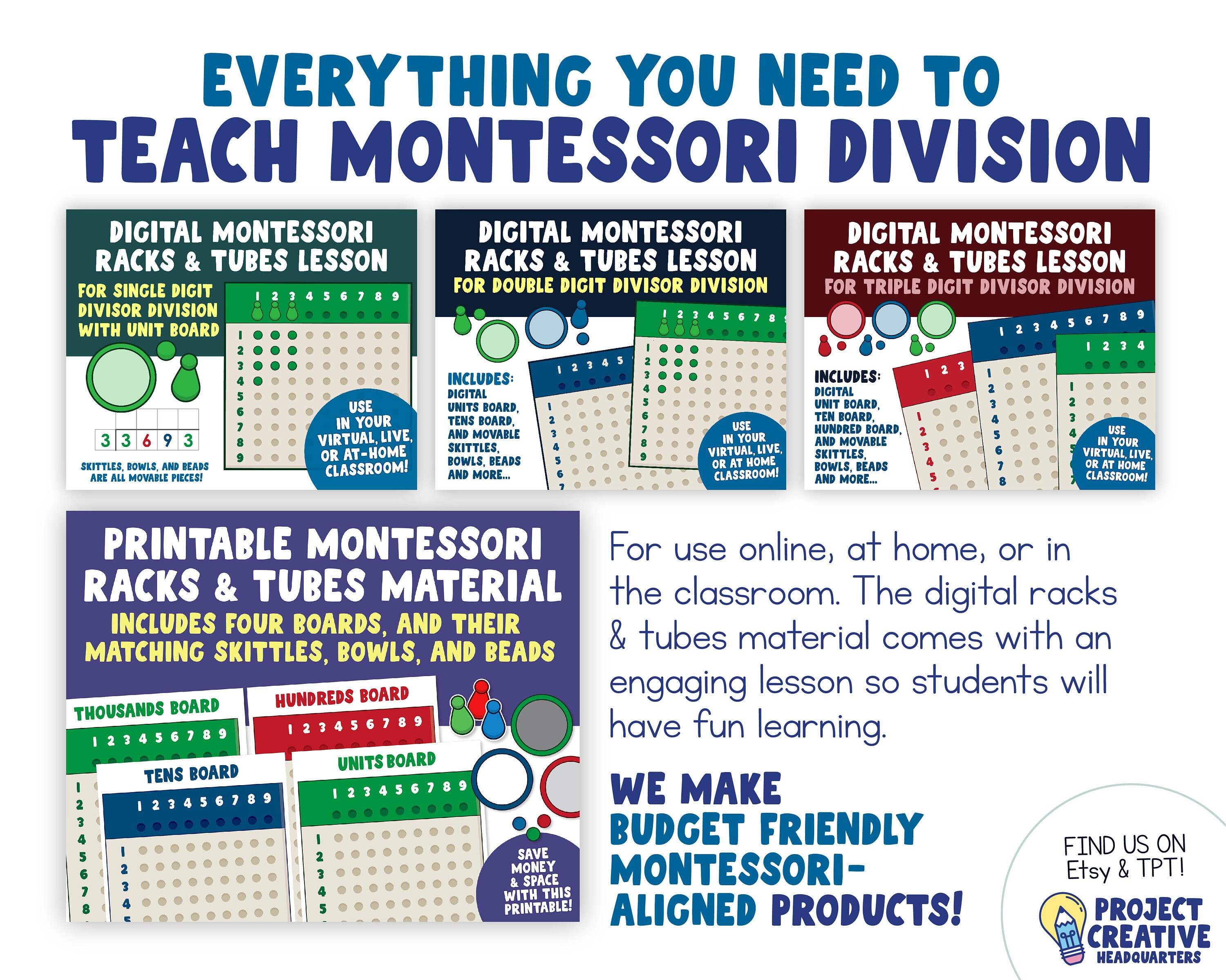 Printable Static and Dynamic Addition Command Cards | Montessori Math ...