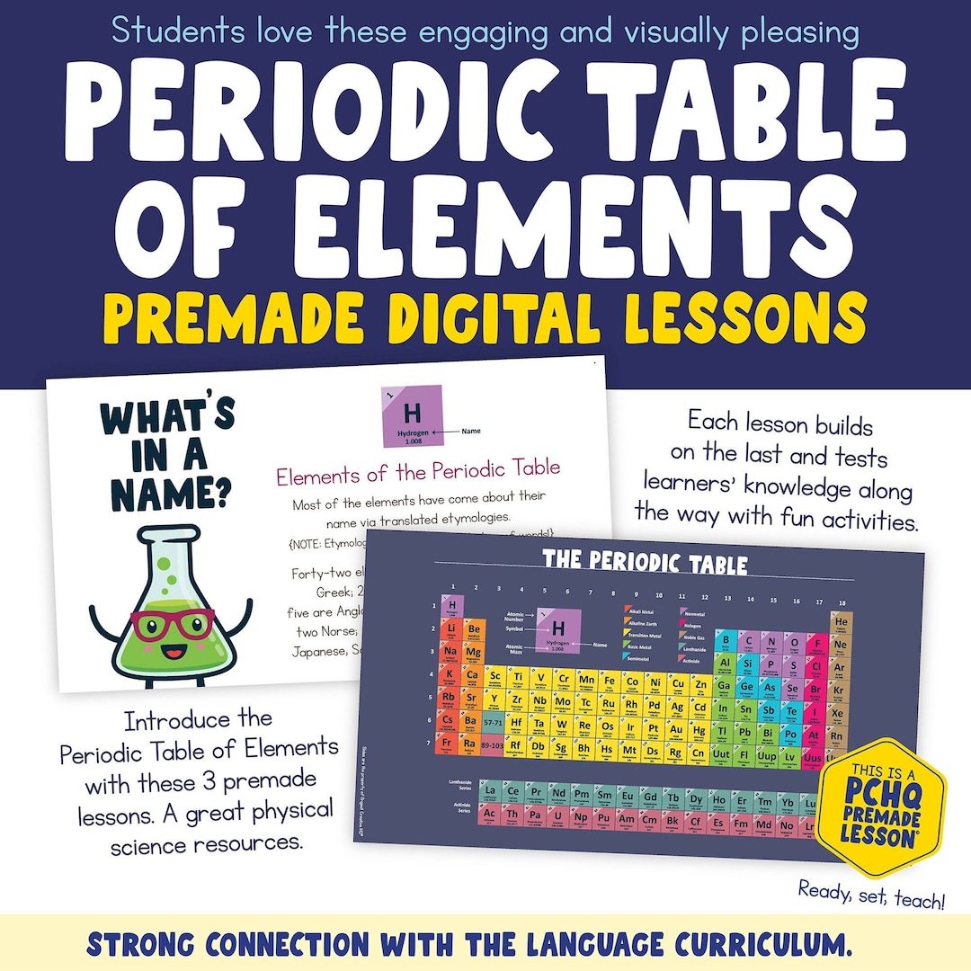 Periodic Table of Elements Digital Lessons | Ready-to-teach Cross ...