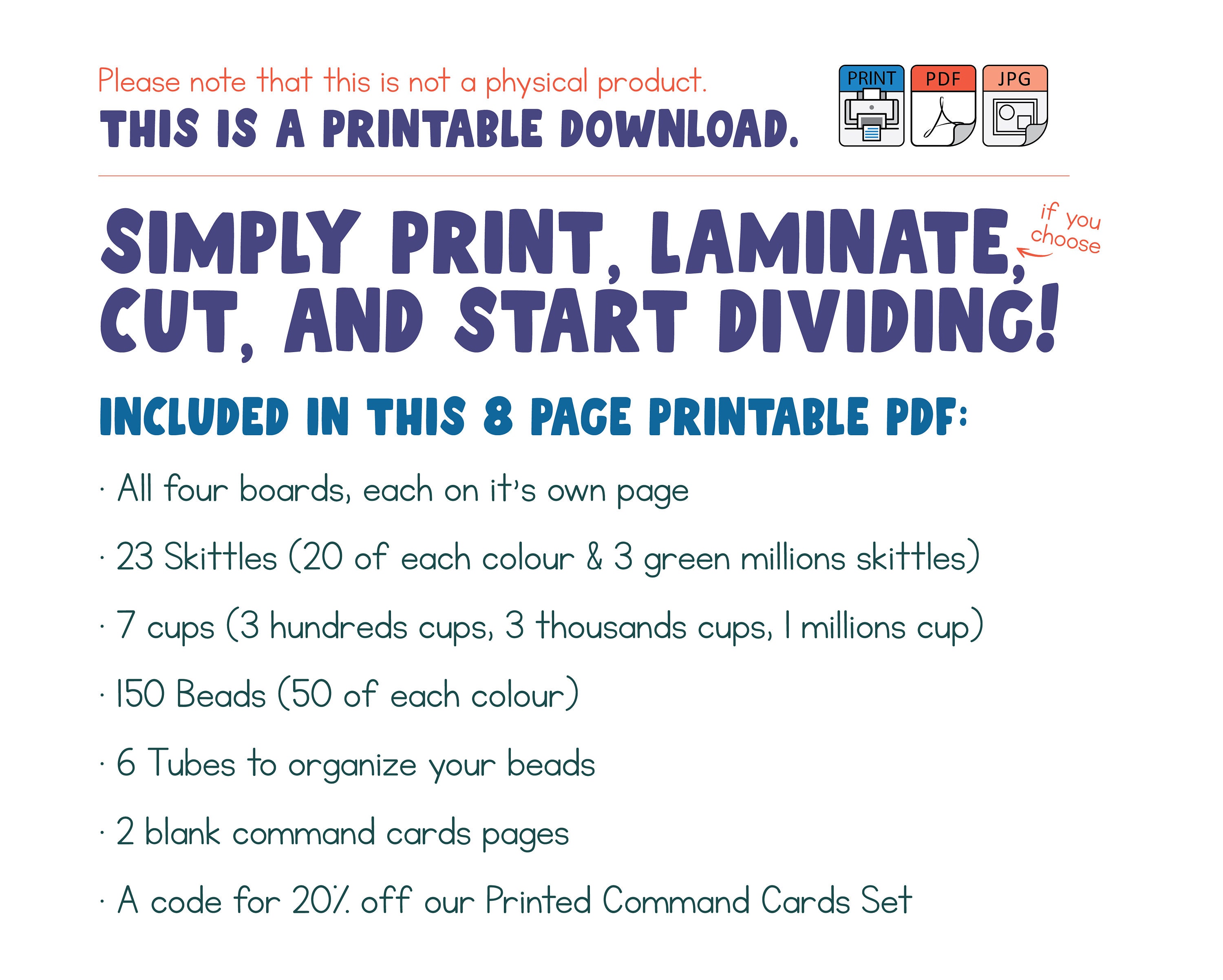 Printable Montessori Division Material | Racks and Tubes Math Boards ...