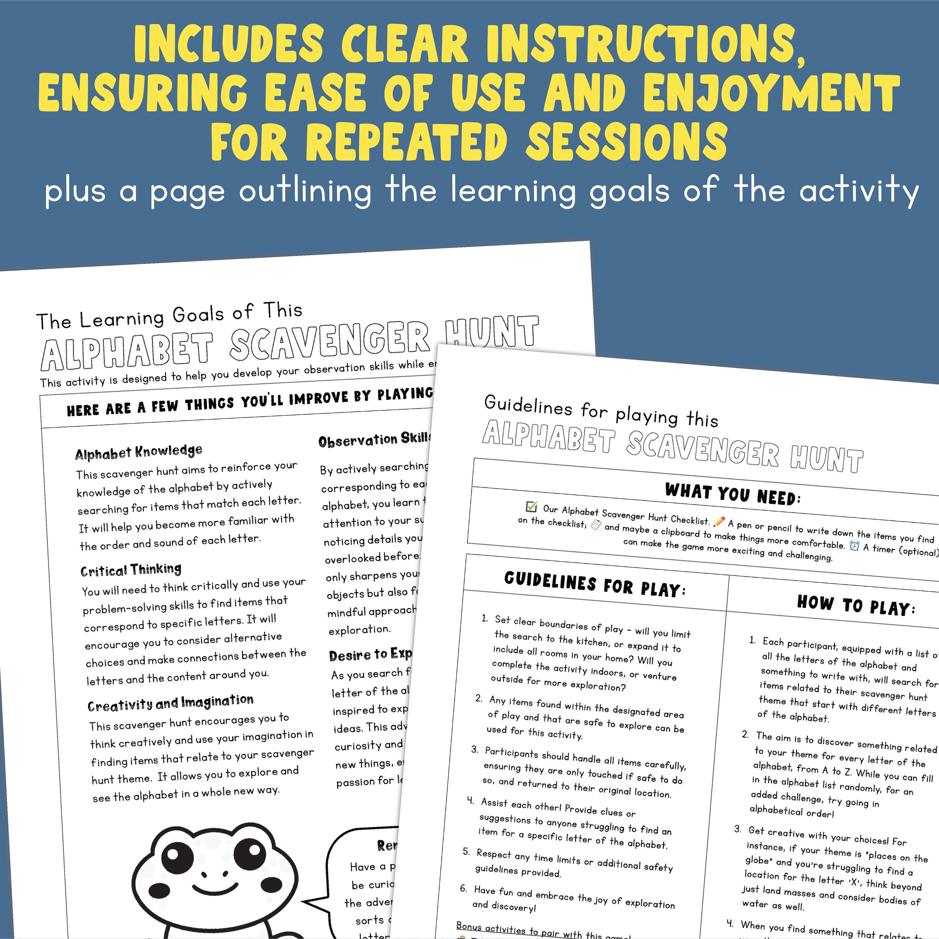 Versatile A to Z Scavenger Hunt Template Elementary Language Activity ...