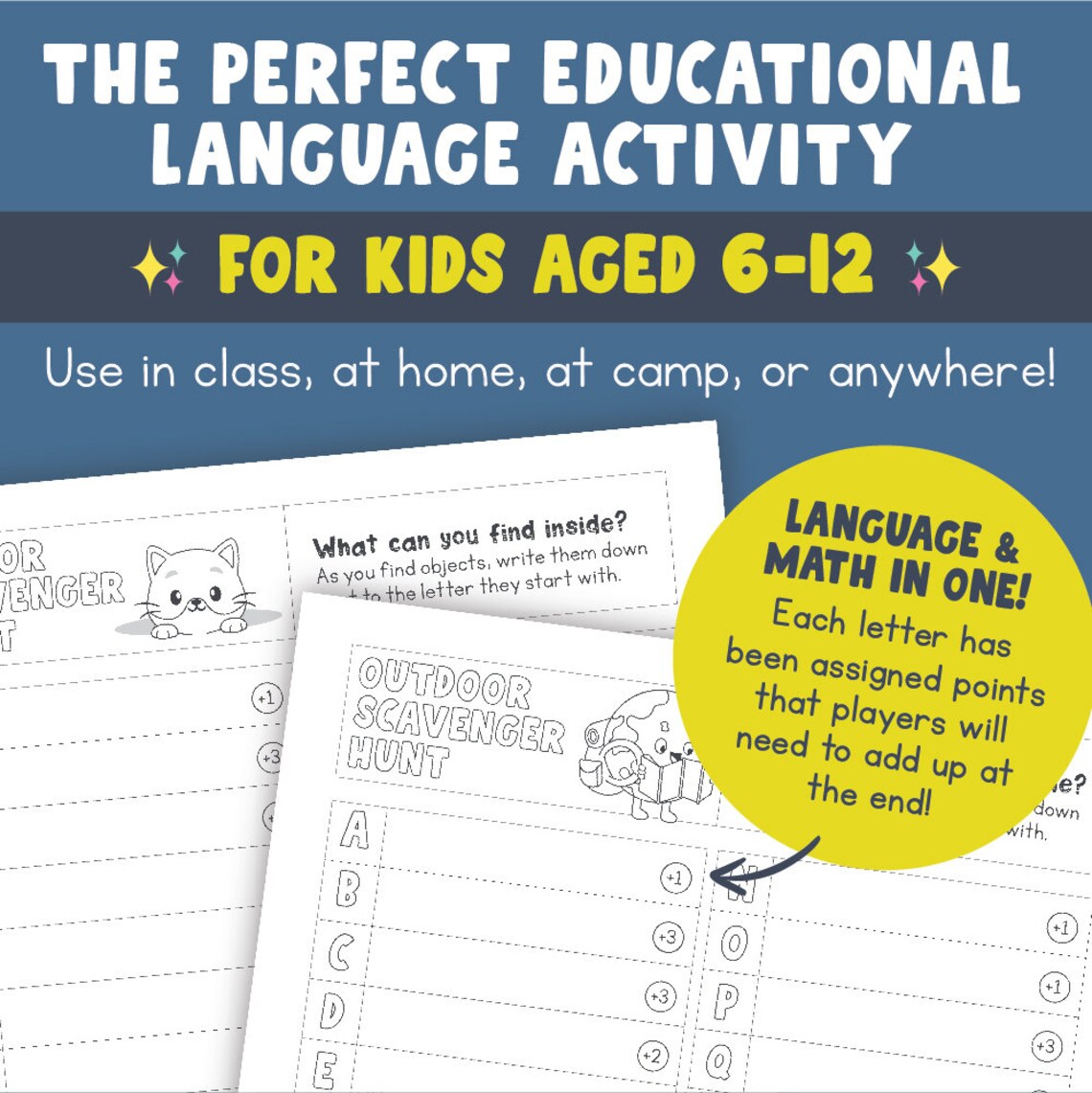 Alphabet Scavenger Hunt Printable for Kids Indoor and Outdoor ...