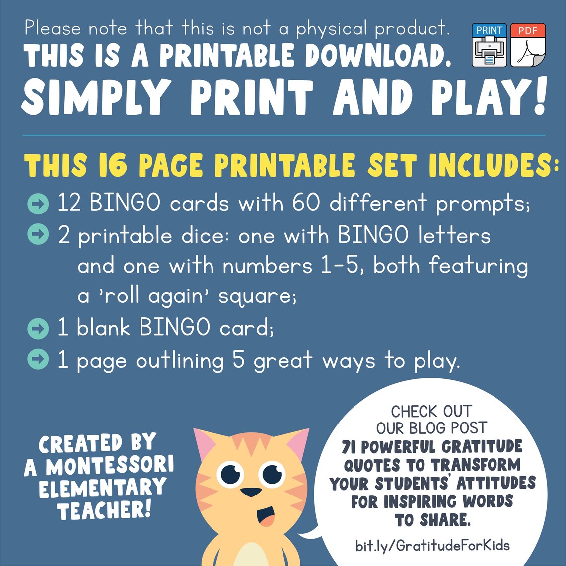 Gratitude BINGO Game Cards for Elementary | Social Emotional Learning ...