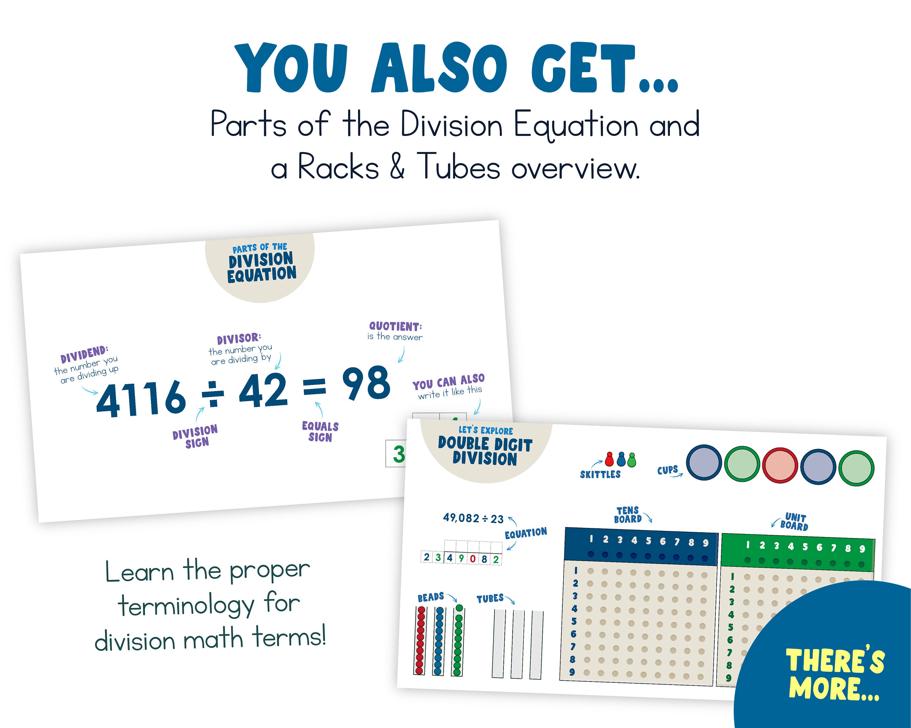 Montessori Long Division Lesson | Racks and Tubes Double-Digit Divisor ...