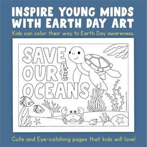 Earth Day Coloring Pages | Earth Day Activity | Spring Art Activity - Etsy