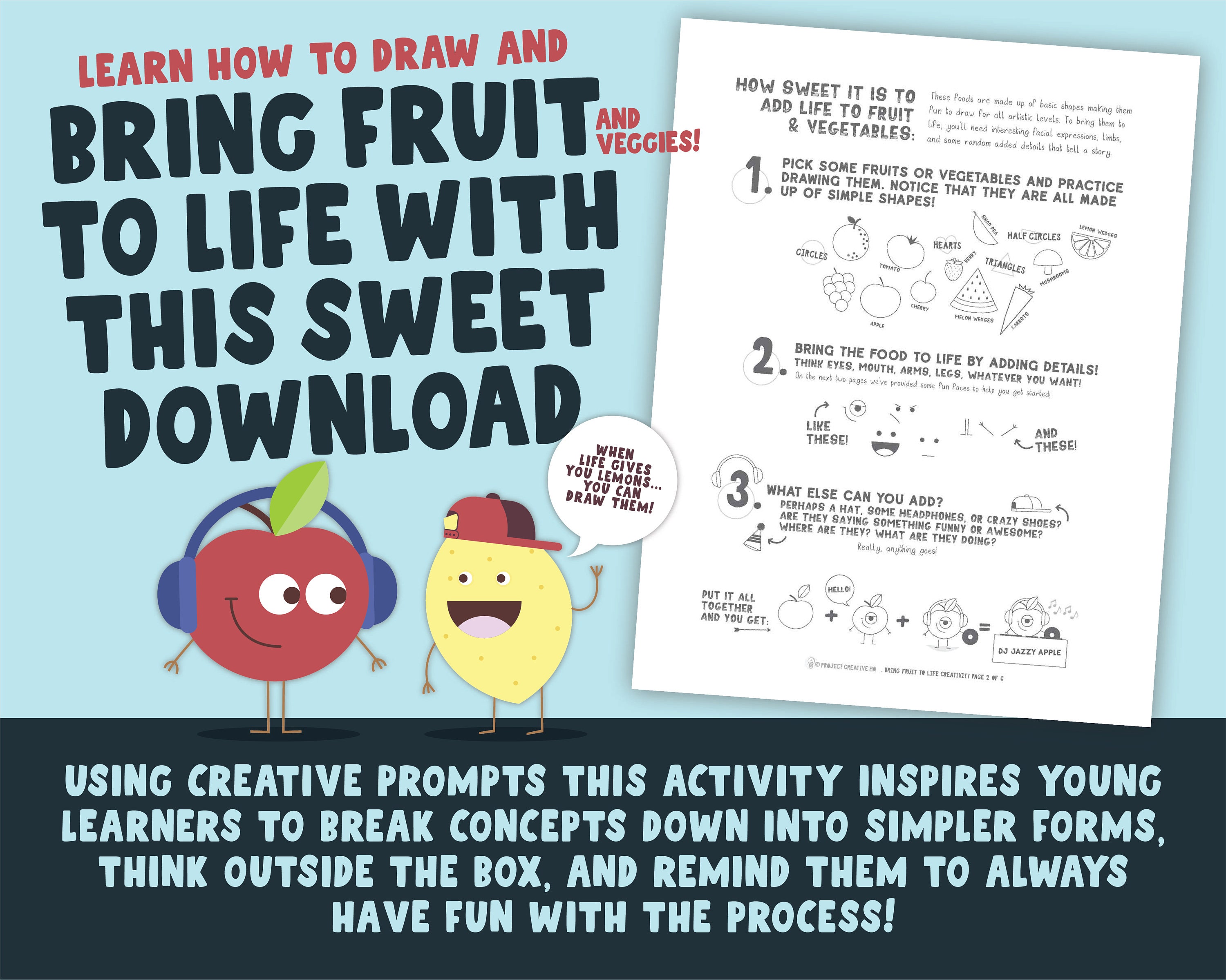 How To Draw Fruit With Faces