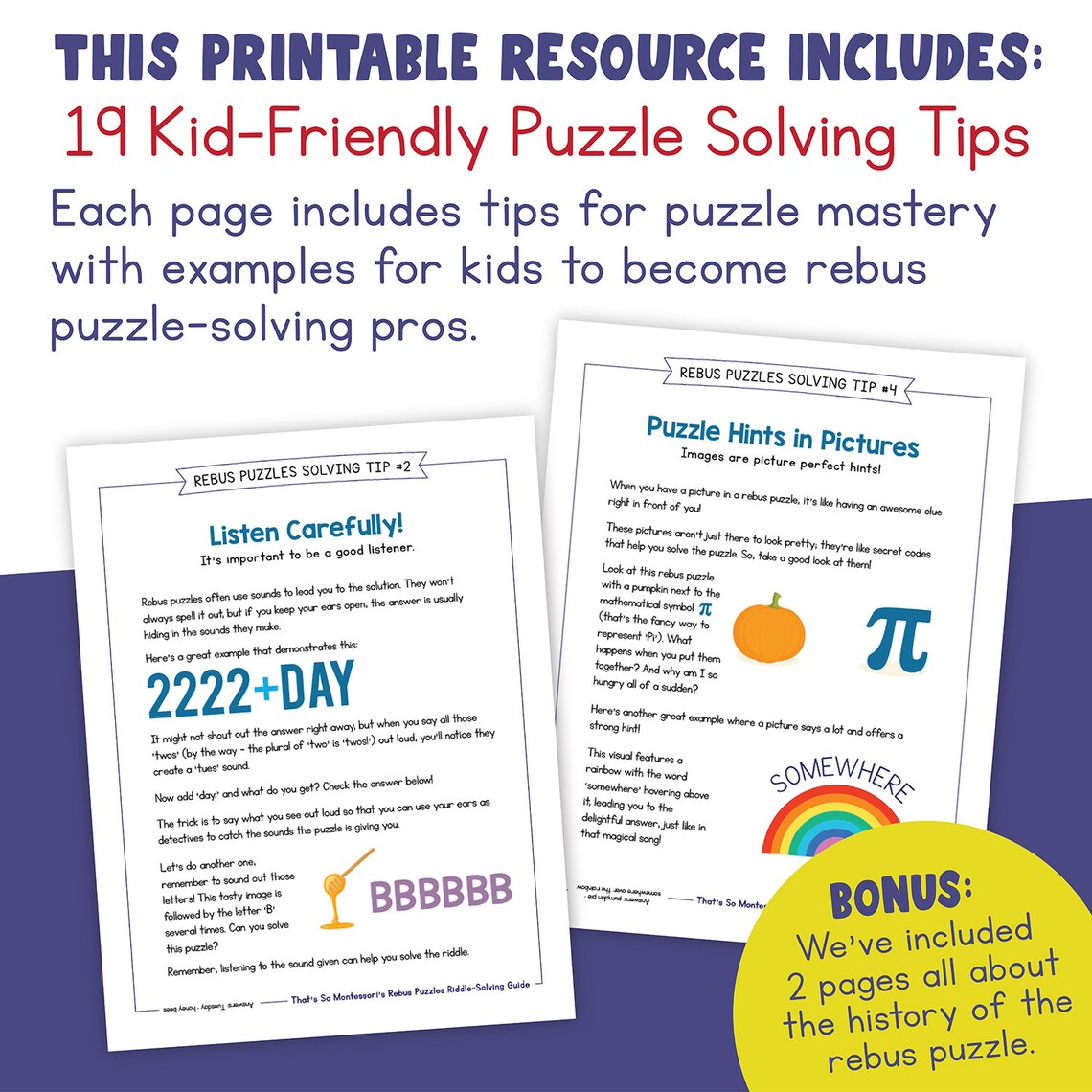 Rebus Puzzle Guide & Cards Printable Language Resource Brain Teasers ...