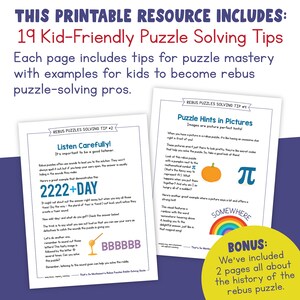 Rebus Puzzle Guide & Cards | Printable Language Resource | Brain ...