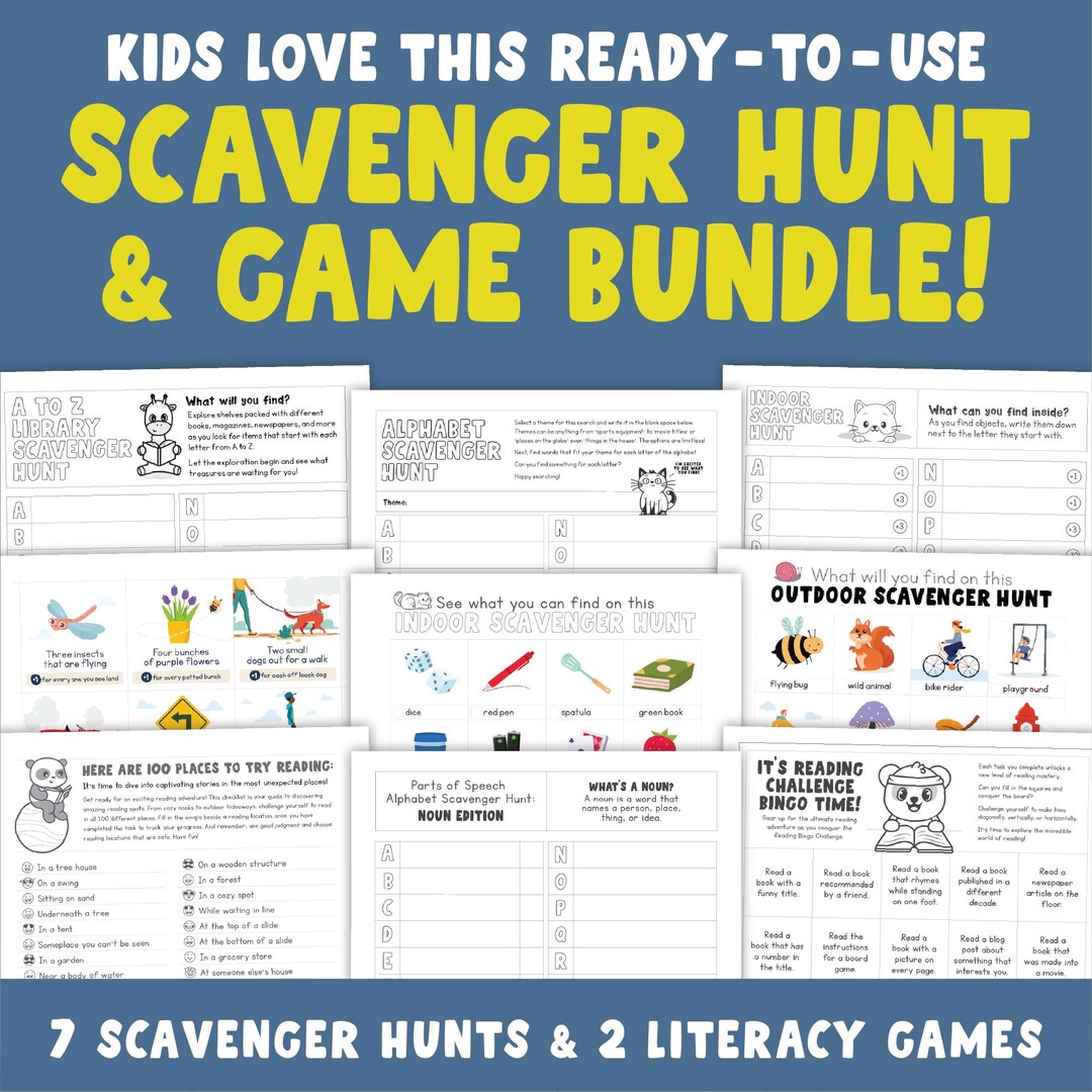 Scavenger Hunt Bundle | Elementary Learning Resource | Scavenger Hunts ...