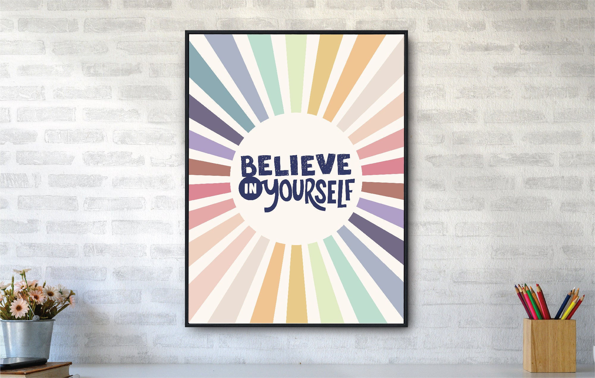 Motivational Classroom Poster Believe in Yourself - Etsy