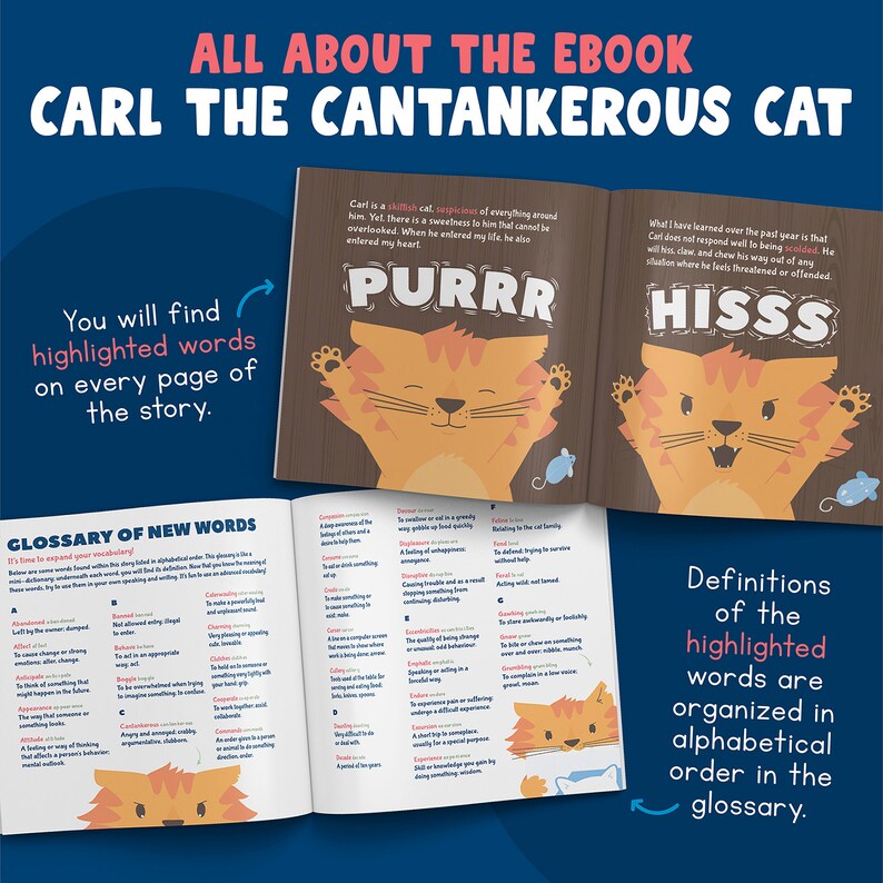 Digital Picture Book Printable Activity Pack Carl the Cantankerous Cat ...