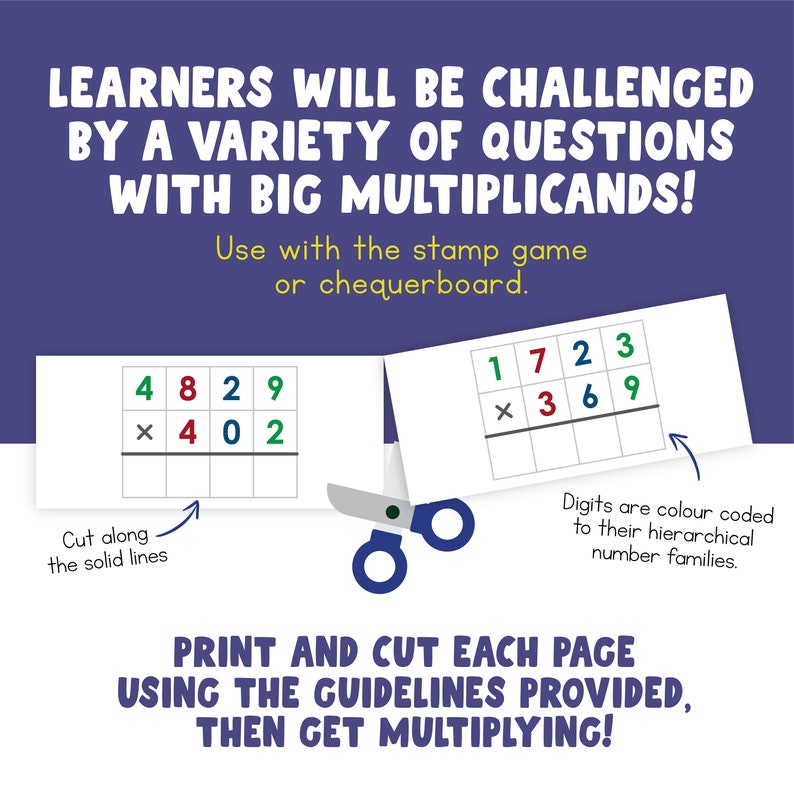 Printable Multiplication Command Cards | Montessori Math Material ...
