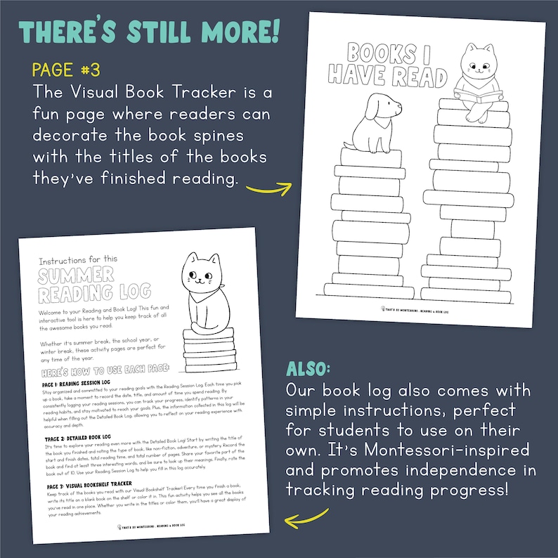 Reading Log for Kids | Student Book Tracker | Summer Reading and Book ...
