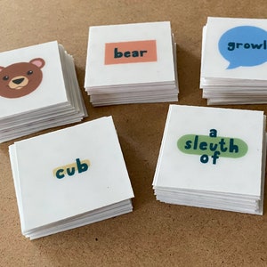 Animal Memory Match Game With Collective Nouns, Baby Names, and Sounds ...