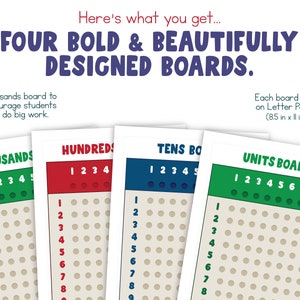 Printable Montessori Division Material | Racks and Tubes Math Boards ...