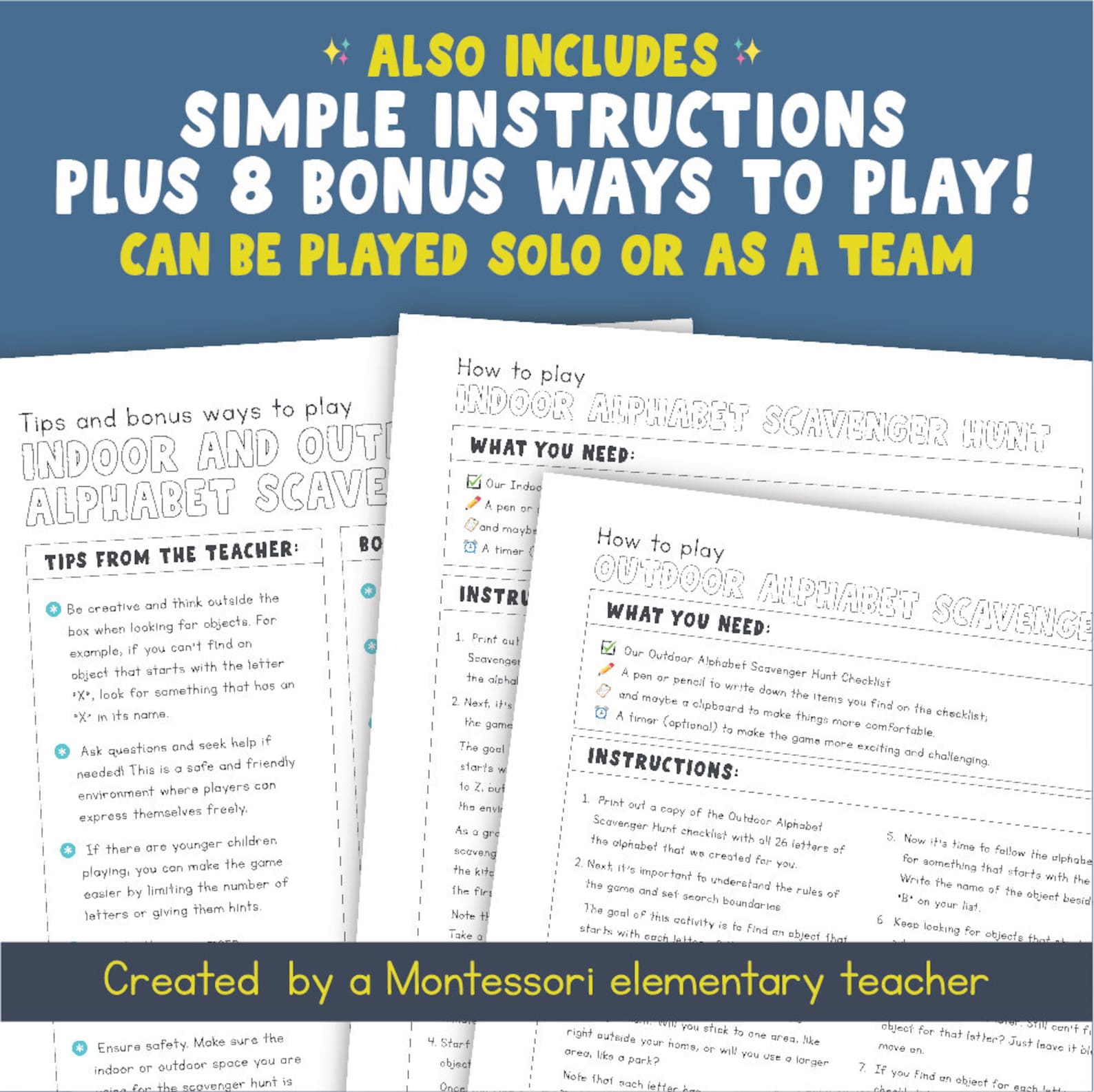 Alphabet Scavenger Hunt Printable for Kids Indoor and Outdoor ...