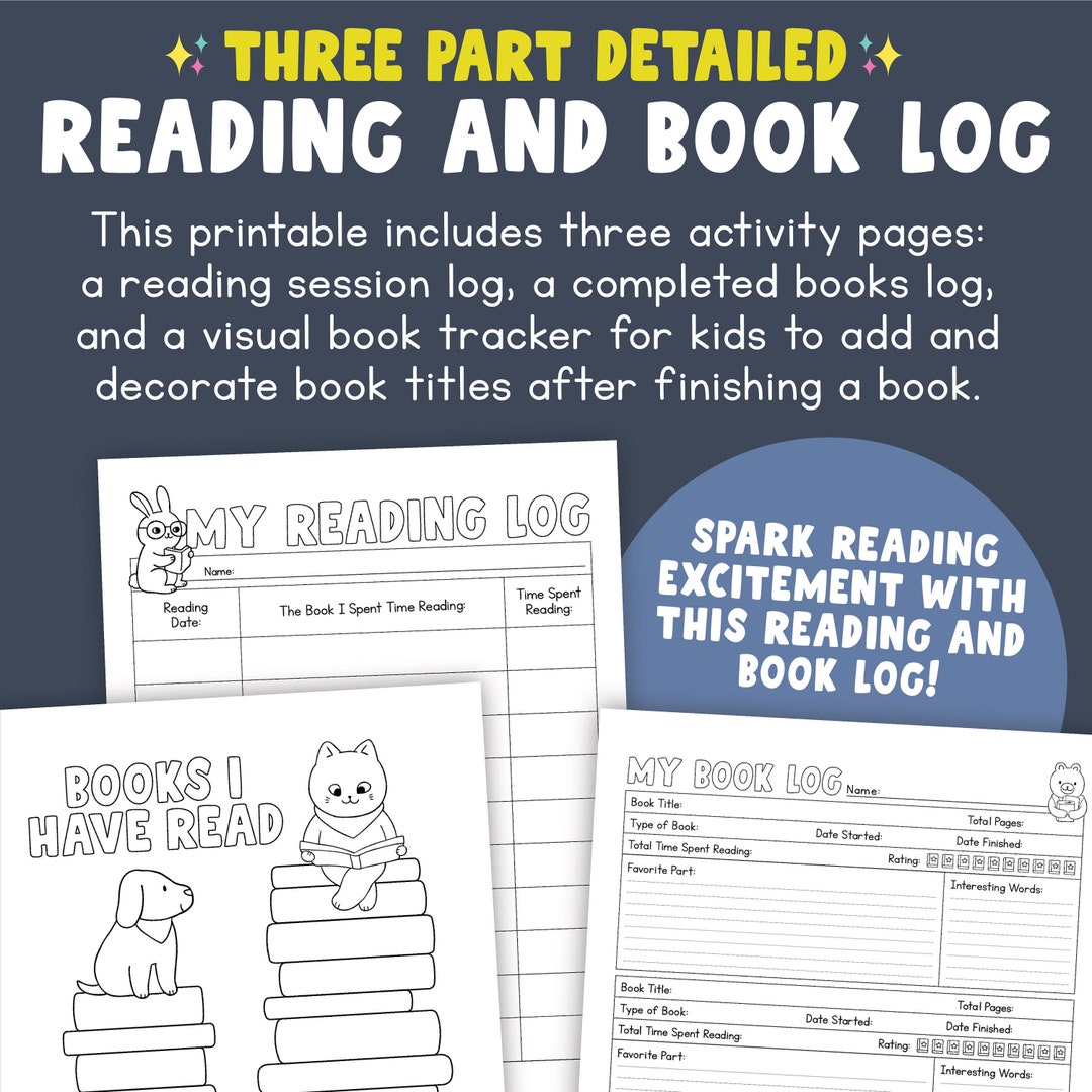 Reading Log for Kids | Student Book Tracker | Summer Reading and Book ...