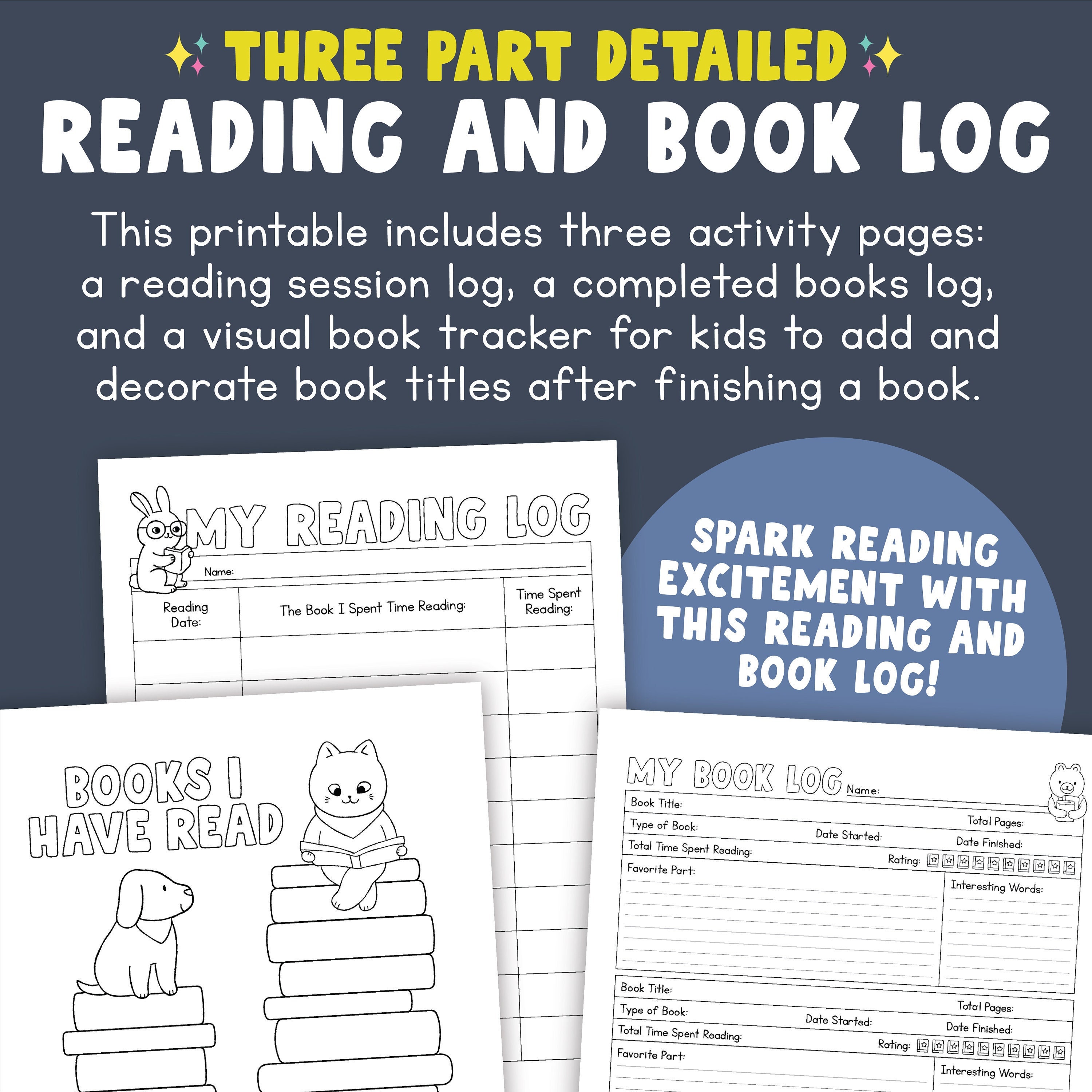 Reading Log for Kids | Student Book Tracker | Summer Reading and Book ...