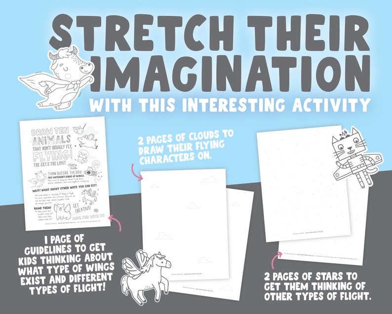 Creative Drawing Prompt for Kids | Printable Activity Page | Colouring ...