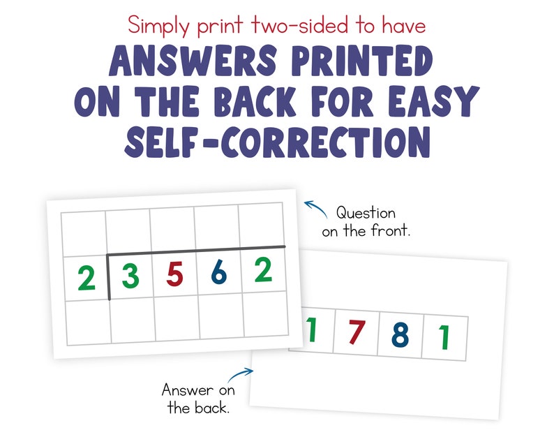 Printable Division Command Cards Elementary Math Operations Task Cards ...