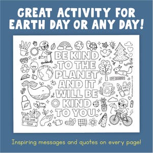 Earth Day Coloring Pages | Earth Day Activity | Spring Art Activity - Etsy