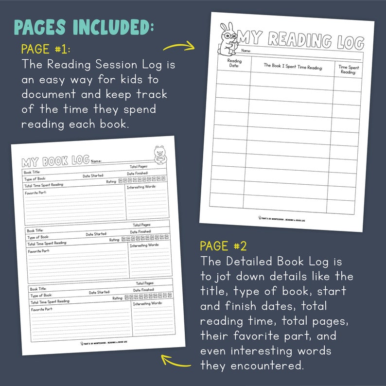 Reading Log for Kids | Student Book Tracker | Summer Reading and Book ...