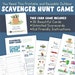 Neighborhood Scavenger Hunt Printable Card Game Outdoor Scavenger Hunt ...