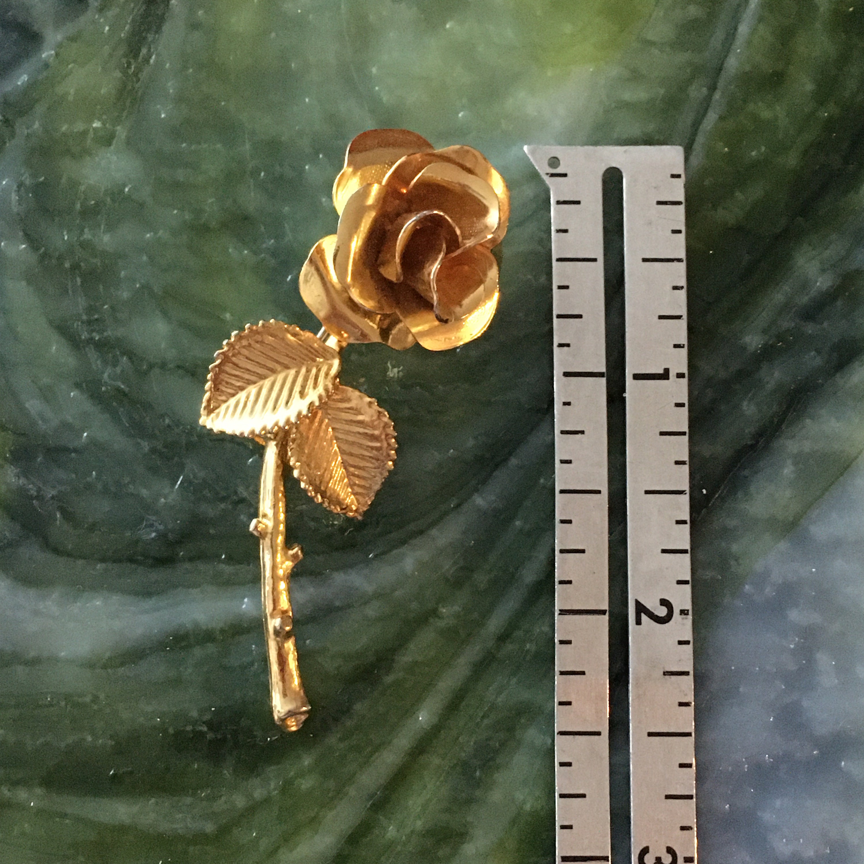 Rose Brooch, Rose Pin, Gold Rose Brooch, Gold Rose Pin, Floral Brooch ...