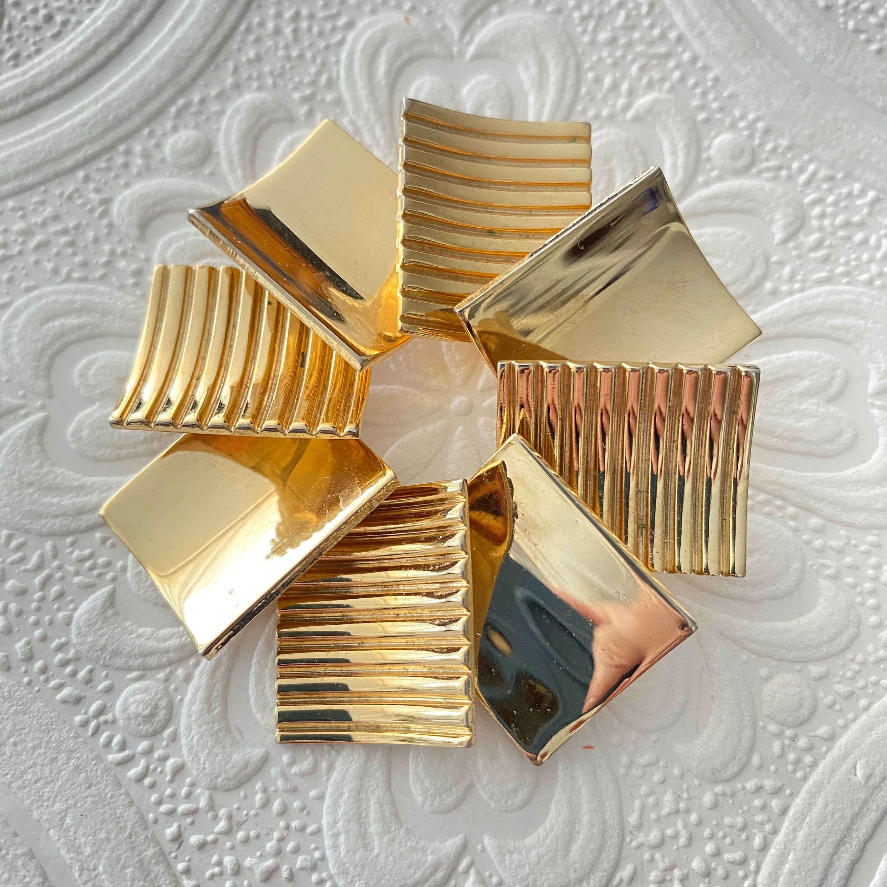 Gold Statement Brooch, Large Gold Toned Brooch, Windmill Brooch, Large ...